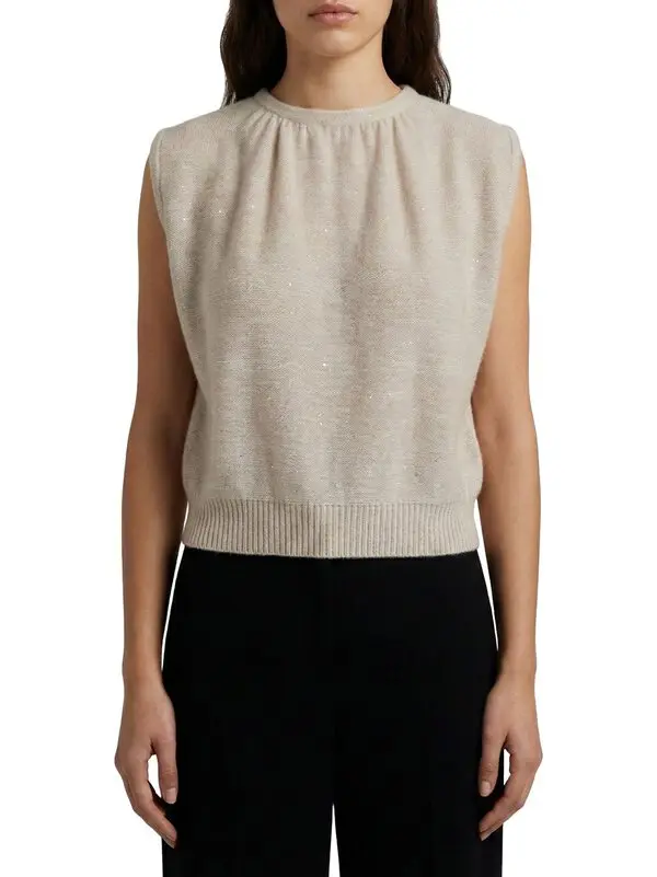 Arch4 Sleeveless Knit Top - Beige