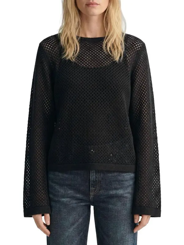 ALLUDE Pullover Sweater - Black