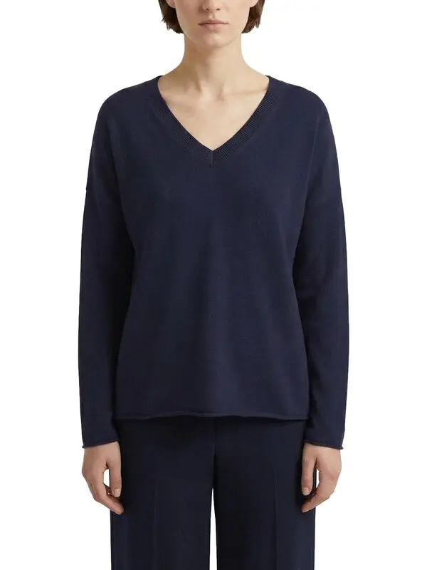 ALLUDE Pullover Sweater - Blue 1