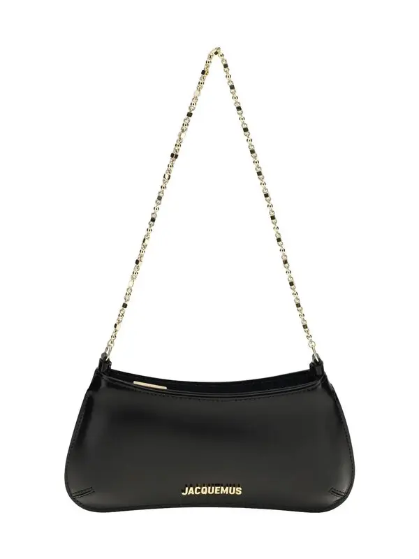 Jacquemus Shoulder Bag With Chain Strap - Black