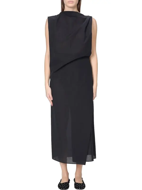 Jacquemus Draped Maxi Dress - Black