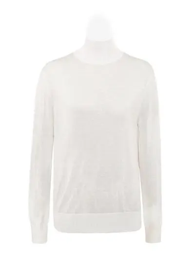 House Of Cb Polo Neck Silk And Wool Jumper - White