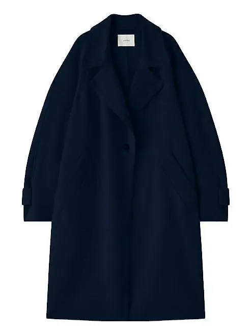 JOSEPH Relaxed-fit Wool And Cashmere-blend Coat - Indigo