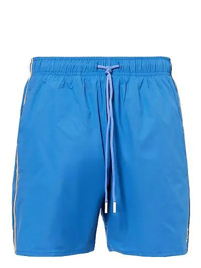 BOSS Iconic Stripe Swim Shorts - Bright Blue