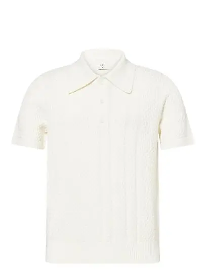 CHE Santino Textured Cotton-knit Polo Shirt - Ecru