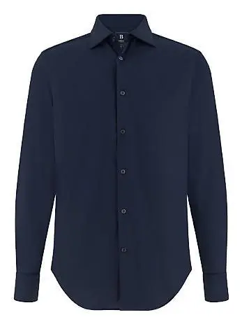 Boggi Milano Slim-fit Stretch-nylon Shirt - Navy Blue