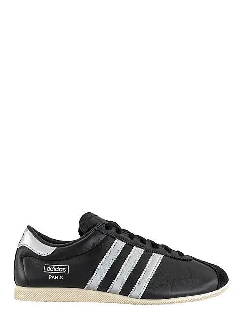 Adidas Paris Leather Trainers - Black Silver Cream