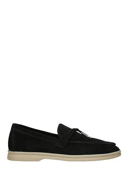 Steve Madden Portland Suede Loafers - Black