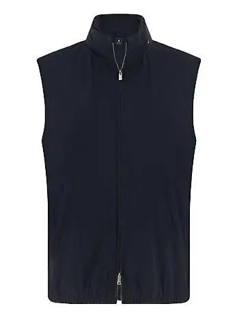 Boggi Milano Technical Fabric Gilet - Navy Blue