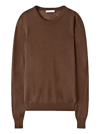 JOSEPH Cashair Round-neck Cashmere Jumper - Cinnamon