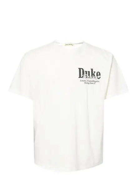 DUKE + DEXTER Dr Grey Pit Brand-print Cotton-jersey T-shirt - White