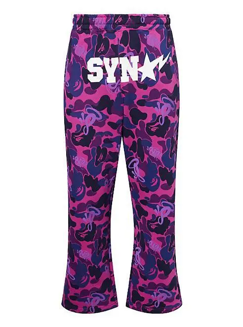 A BATHING APE X Spotify X Syna Camouflage-print Cotton-blend Jogging Bottoms - Purple