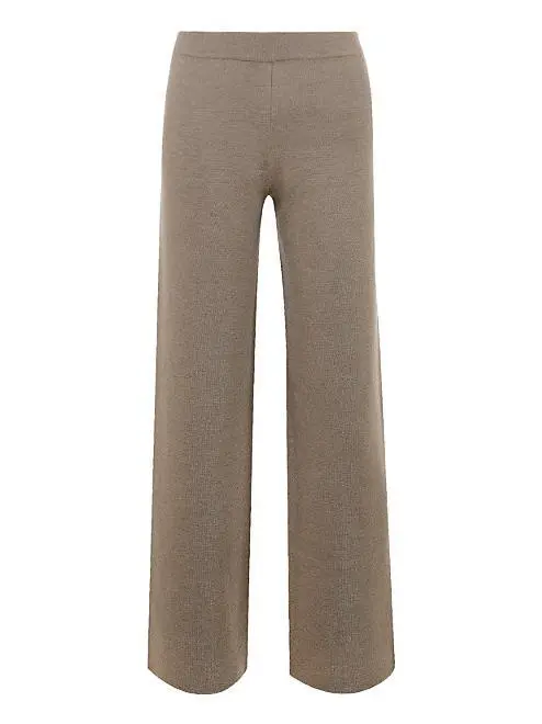 House Of Cb Avery Wide-leg Knitted Trousers - Dve