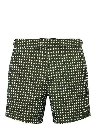 TOM FORD Polka-dot Print Swim Shorts - Combo Green