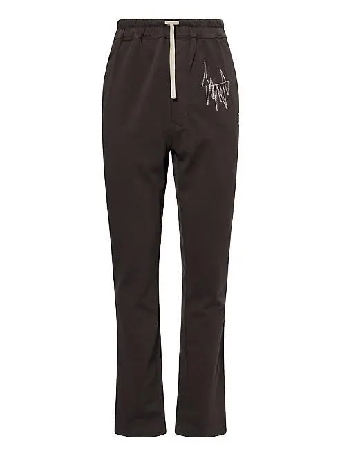 RICK OWENS X MONCLER Moncler X Rick Owens Cotton Knitted Jogging Bottoms - Dark Dust