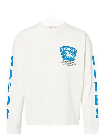 DUKE + DEXTER Dr Sponsors Vintage Waffle Cotton-jersey T-shirt - White