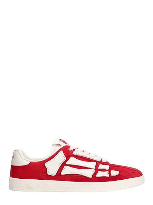 Amiri Pacific Bones Suede Trainers - Red