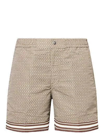 CHE Lucena Printed Swim Shorts - Light Brown