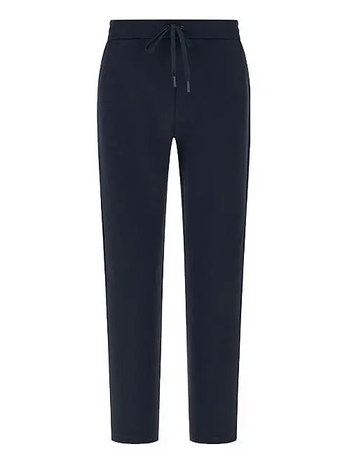 Boggi Milano Scuba Tech-patch Cotton-jersey Trousers - Navy Blue