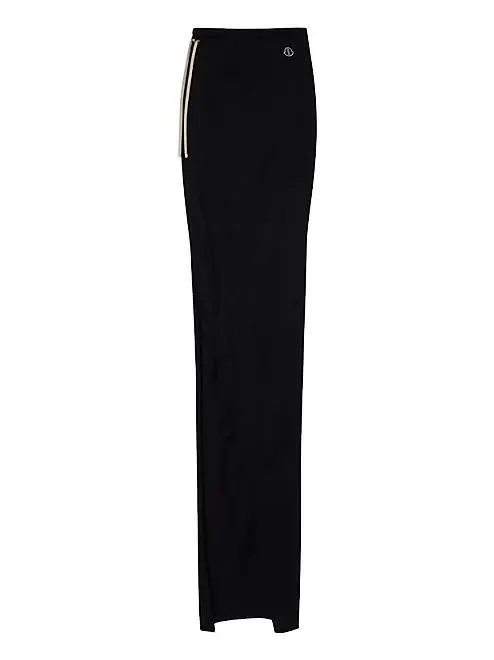 RICK OWENS X MONCLER Adjustable Split Maxi Skirt - Black