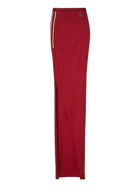 RICK OWENS X MONCLER Adjustable Split Maxi Skirt - Carnelian