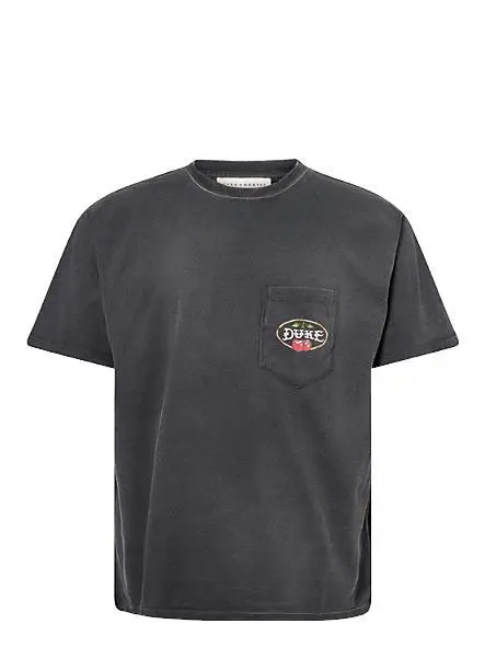 DUKE + DEXTER Ranch Cherry Crewneck Cotton-jersey T-shirt - Black