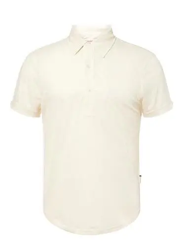 Orlebar Brown Sebastian Short-sleeves Linen Polo Shirt - Latte