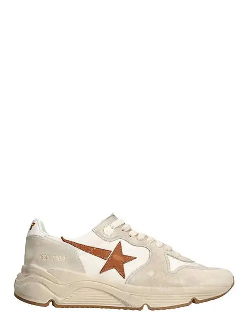 Golden Goose Running Sole Leather Trainers - Beige Comb