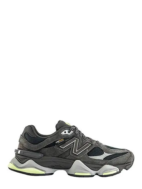 NEW BALANCE 9060 Suede And Mesh Trainers - Black Cement Lime