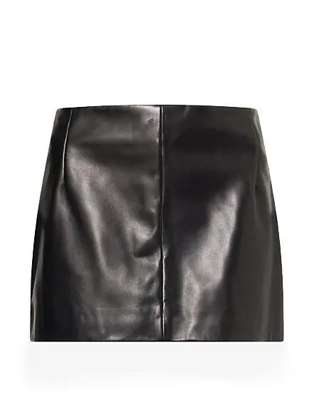 Nour Hammour Mid-waist Leather Mini Skirt - Noir Classique