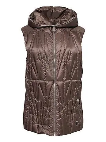 RICK OWENS X MONCLER Geocamo Ziplock Hooded Shell-down Vest - Dark Dust