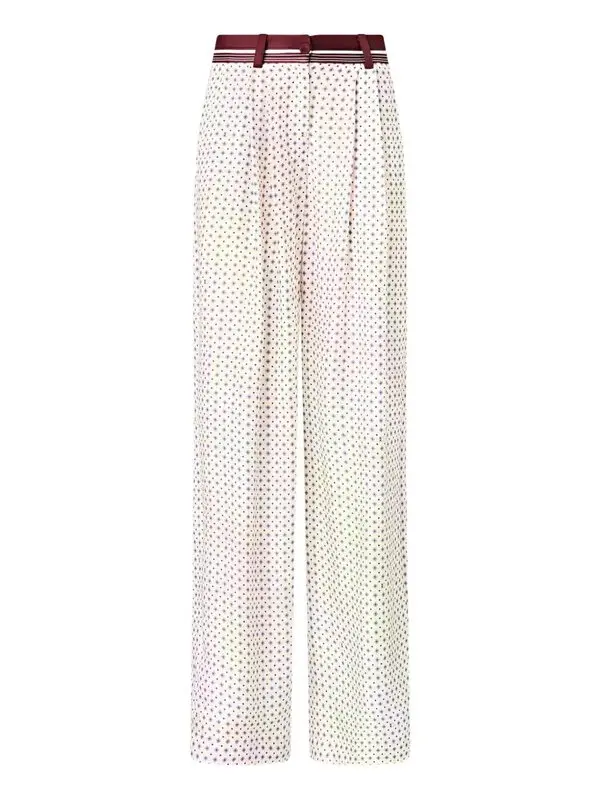 Pinko Printed Belted Trousers - Neutrals