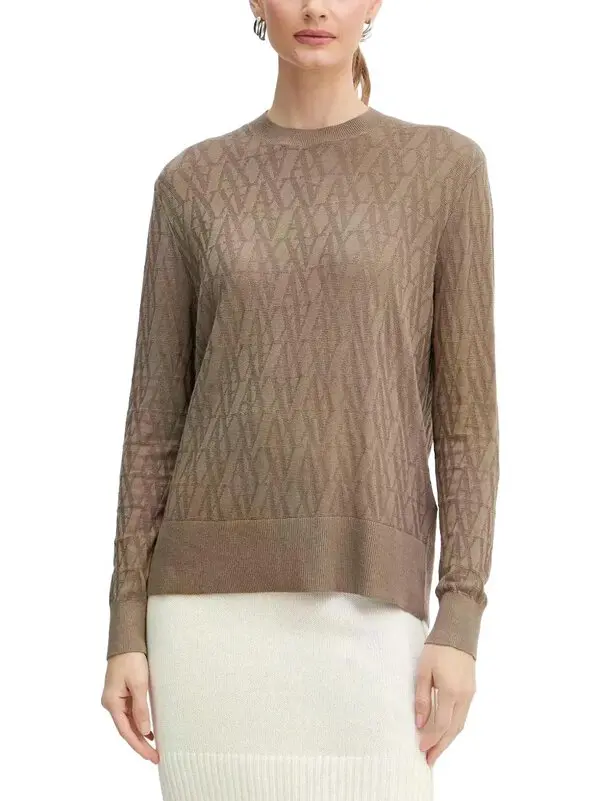 Armani Exchange Jacquard Sweater - Brown