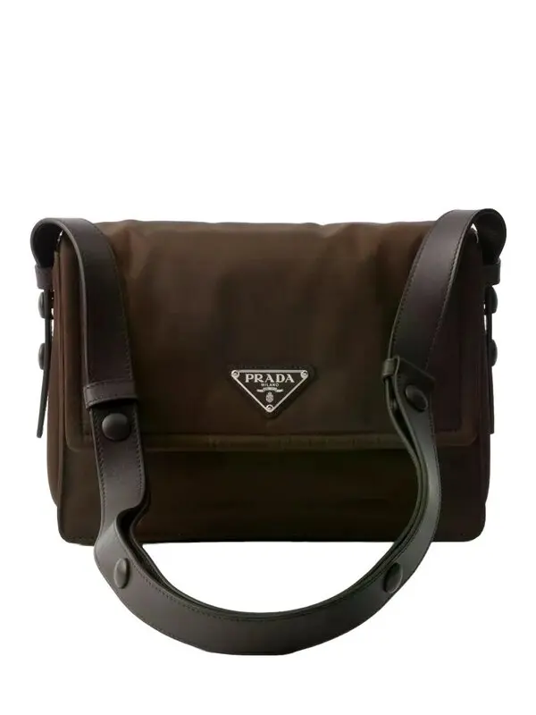 Prada Small Traveller Shoulder Bag - Brown