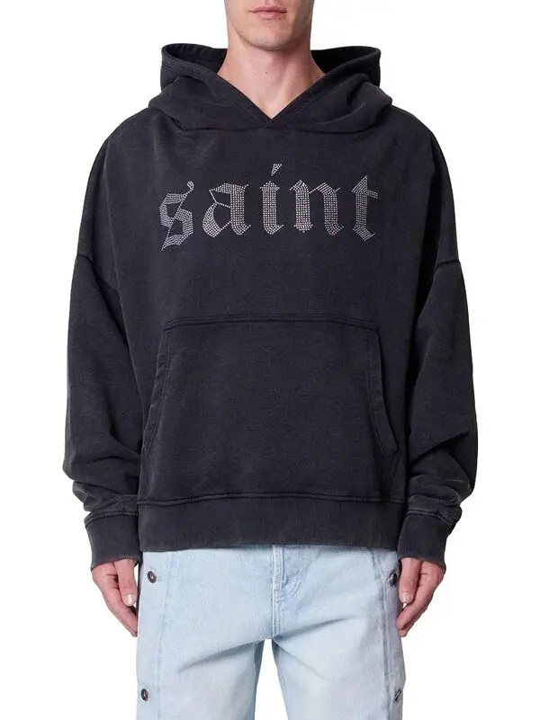Mnml Saints & Sinners Embellished Hoodie - Black