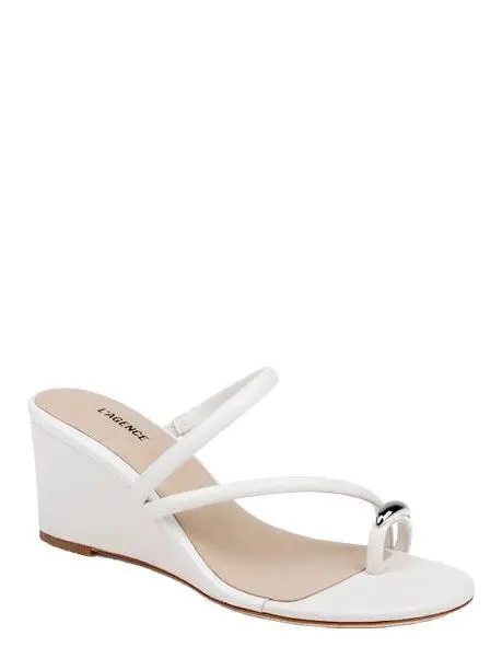 L'Agence Maritza Wedge Slide Sandal - Ecru
