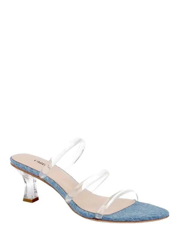 L'Agence Ludovica Slide Sandal - Light Blue