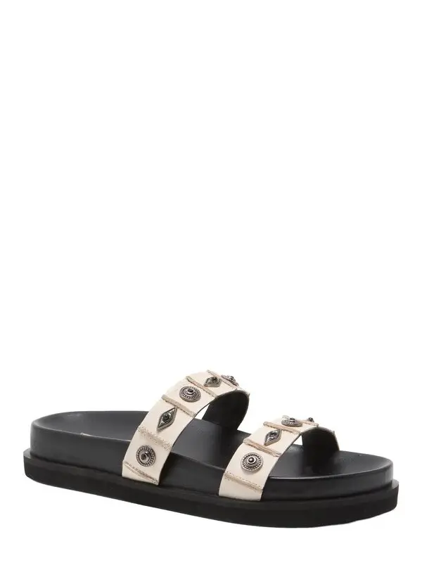Free People Findings Slide Sandal - Bone Leather