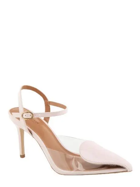 Christian Siriano Ankle Strap Pointed Toe Pumps - Soft Pink