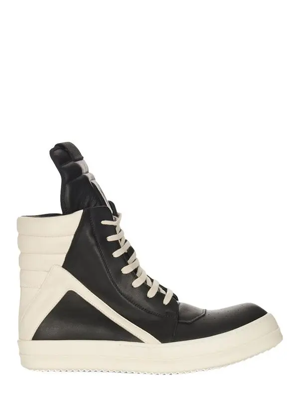 Rick Owens Geobasket High-top Sneakers - Black/milk