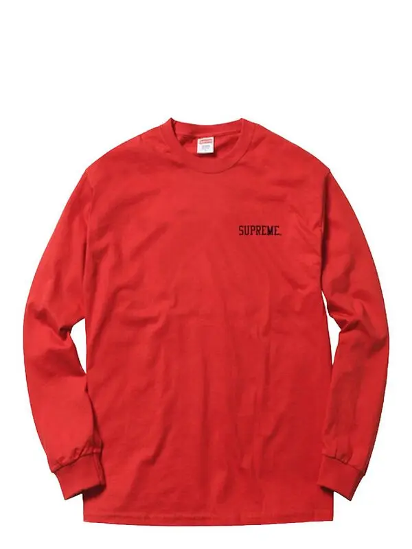 Supreme Araki Orchid Long Sleeve Tee Shirt - Red