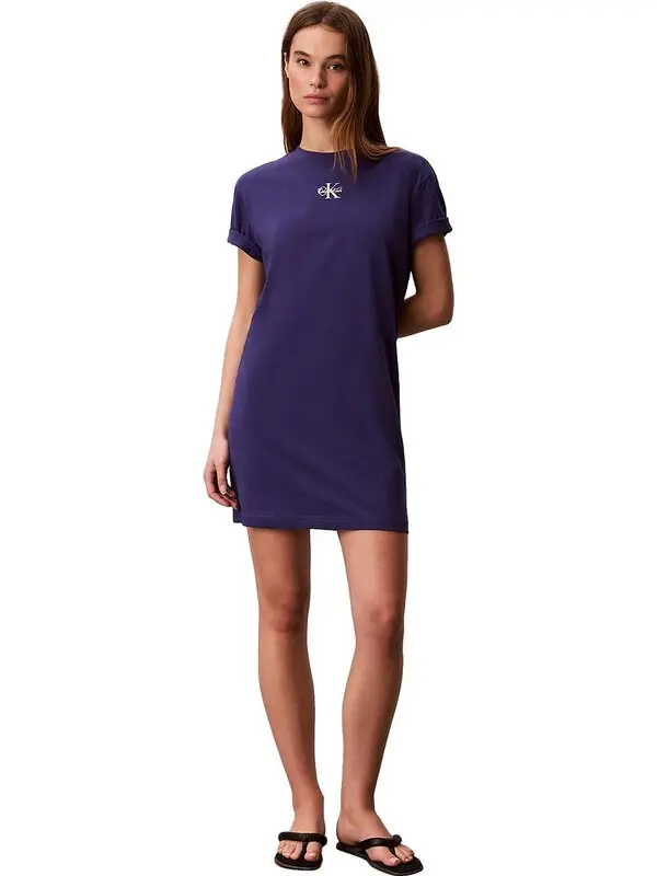 Calvin Klein Monologo Mini T-shirt Dress - Steel Beams