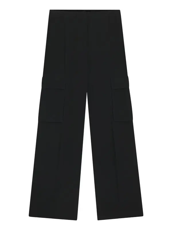 BOSS Straight Fit Trousers With Cargo Pockets - Black