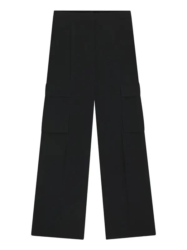 BOSS Straight Fit Trousers With Cargo Pockets - Black
