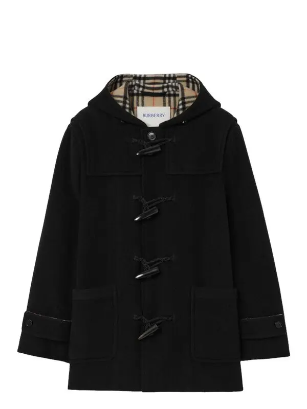 Burberry Wool Harrogate Duffle Coat - Black