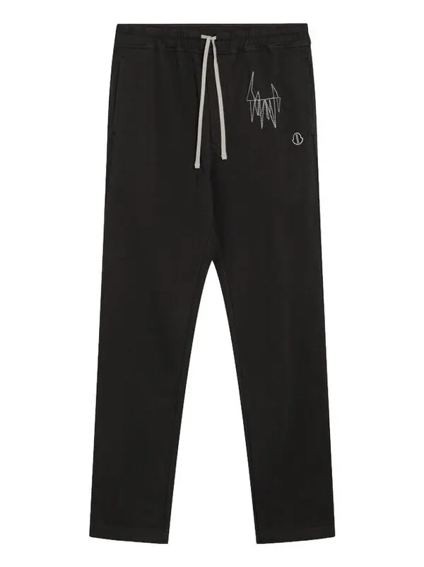MONCLER + RICK OWENS Black Cotton Jogging Trousers - Brown