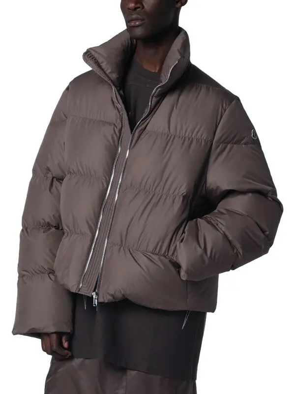 MONCLER + RICK OWENS Zip-up Down Jacket - Brown