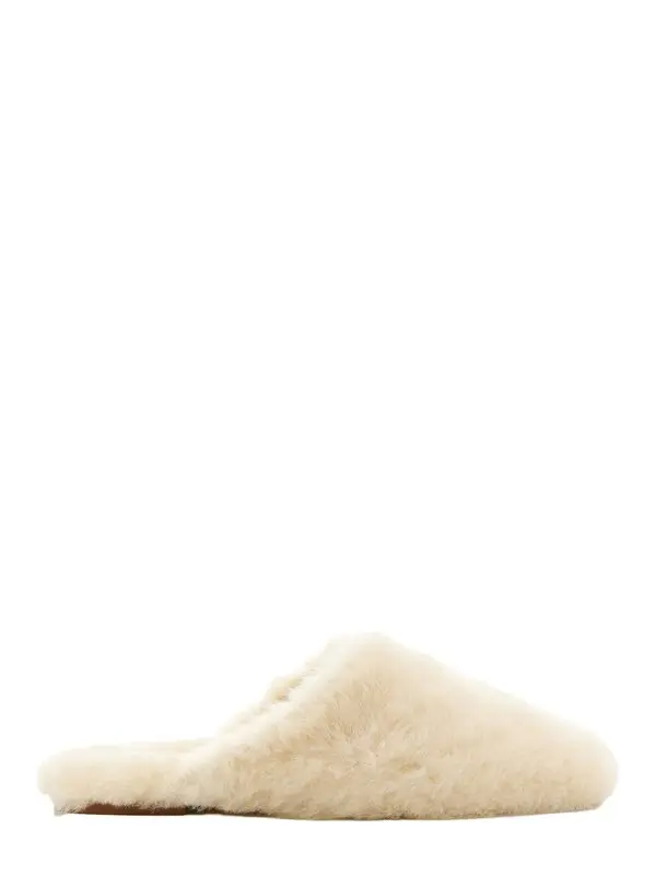 AeydĒ Rega Shearling Mules - Neutral