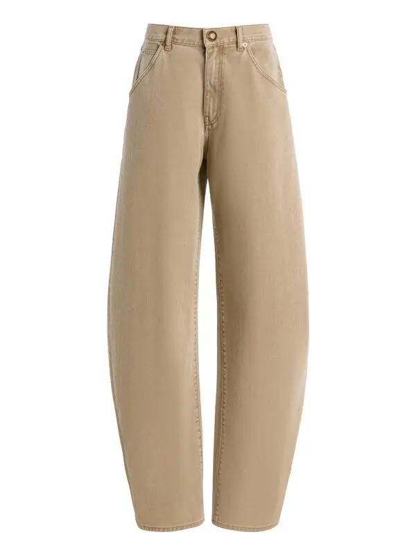 DARKPARK Khris Rigid Barrel-leg Jeans - Brown