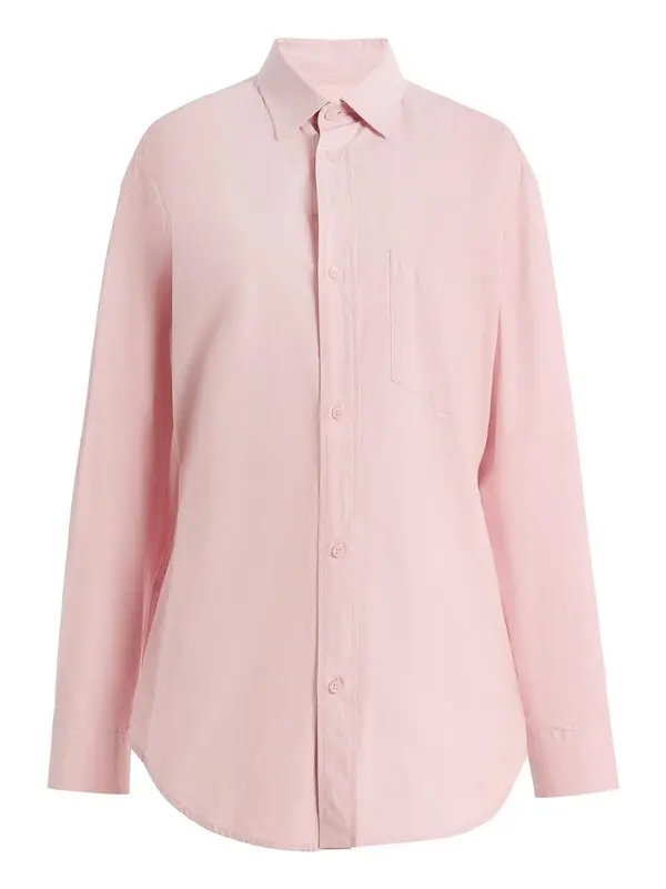DARKPARK Anne Cinched Cotton-poplin Shirt - Pink
